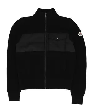 Moncler Zip-up Cardigan - Black
