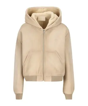 Prada Long-sleeved Hooded Casual Jacket - Nude