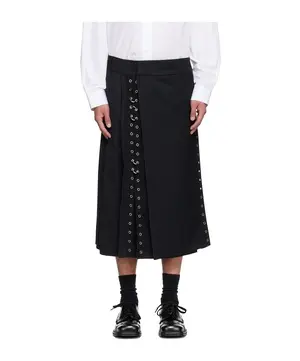 Simone Rocha Eyelet-embellished Pleated Midi Kilt