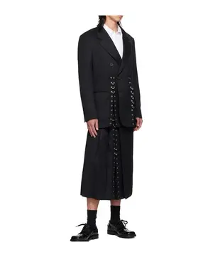 Simone Rocha Eyelet-embellished Pleated Midi Kilt