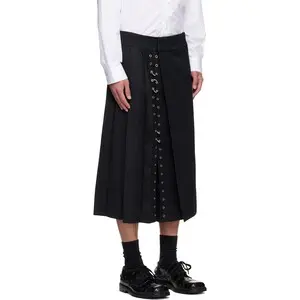 Simone Rocha Eyelet-embellished Pleated Midi Kilt