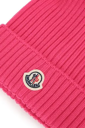 Moncler Pom-pom Ribbed Beanie Hat