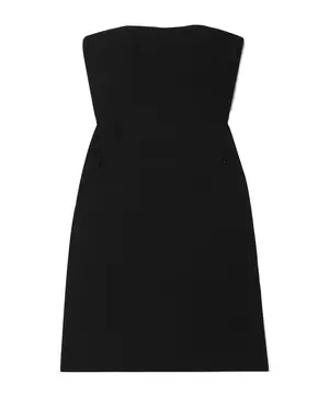 Akris Strapless Wool-blend Crepe Tunic - Black
