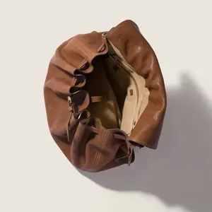 Miu Miu Rendez-vous Leather Hobo Bag - Oak