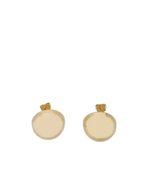 SEMICOUTURE Kaley Metal Stud Earrings - Gold