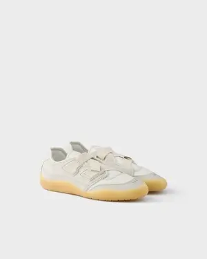 Prada Speedrock Technical Mesh And Leather Sneakers