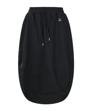 VIVIENNE WESTWOOD Drawstring Midi Skirt - Black
