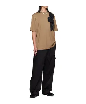 Simone Rocha Ruffled Rose Bow Loose T-shirt