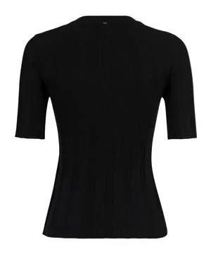 Sportmax Ribbed Knit Top With Button Detail