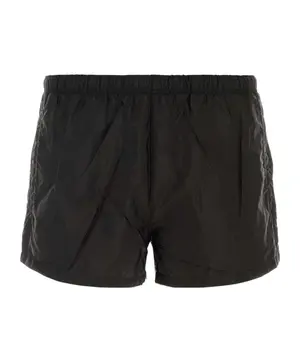 Prada Contrast Stitching Swim Shorts - Black