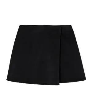 Le Kasha Skardu Cashmere Wrap Mini Skirt - Black