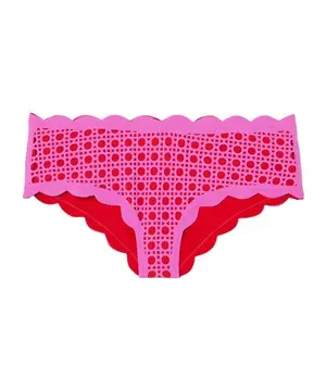 Marysia Spring Scalloped Laser-cut Bikini Briefs - Pink