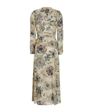 Momoni V-neck Printed Dress