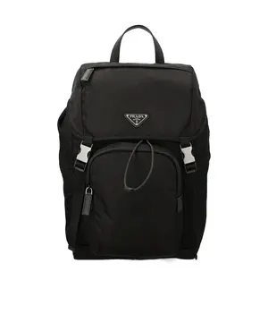 Prada Logo Backpack - Black