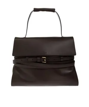 Moschino Buckle Shoulder Bag - Brown