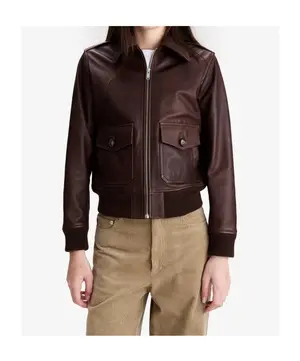 A.p.c. Long-sleeved Leather Jacket