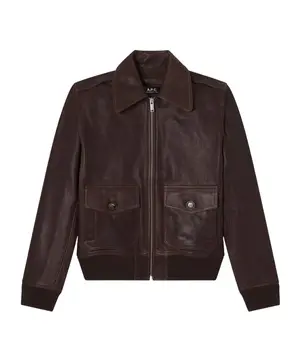 A.p.c. Long-sleeved Zip-front Jacket - Brown