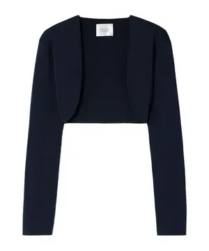 Galvan Atalanta Cropped Ribbed Stretch-knit Cardigan