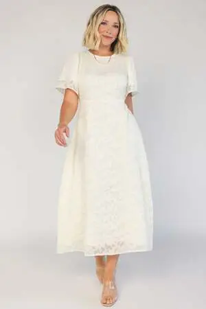 POLAGRAM Somerset Midi Dress - Cream