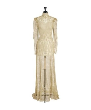 Dior Laceviscose Blend Knit Long Dress