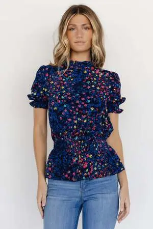 SUGAR LIPS Beth Peplum Top