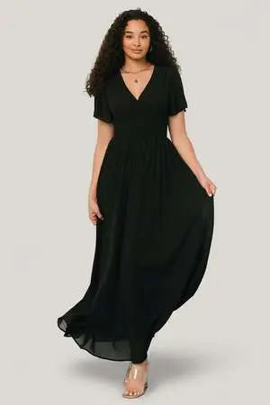 XH TEXTILES Birdie Maxi Dress Black
