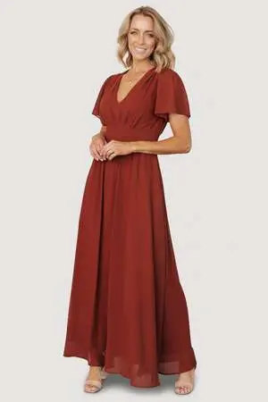 XH TEXTILES Birdie Maxi Dress - Cinnamon