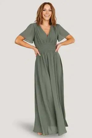 XH TEXTILES Birdie Maxi Dress - Dark Sage