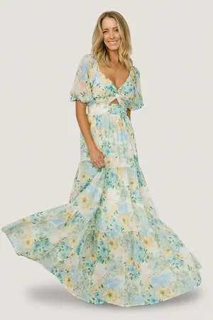 FLYING TOMATO Maya Maxi Dress - Garden Multi