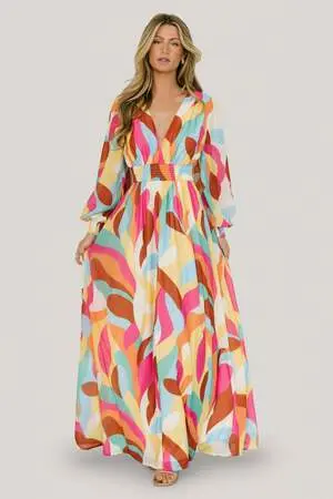 FLYING TOMATO Lawson Maxi Dress - Multi Print