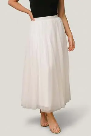 LISTICLE Mila Tulle Skirt - Cream
