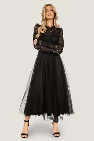 MABLE Lonnie Tulle Dress - Black
