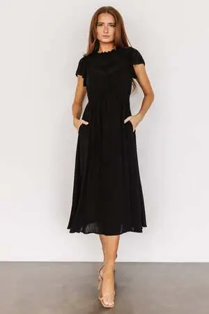 POLAGRAM Prestyn Midi Dress - Black