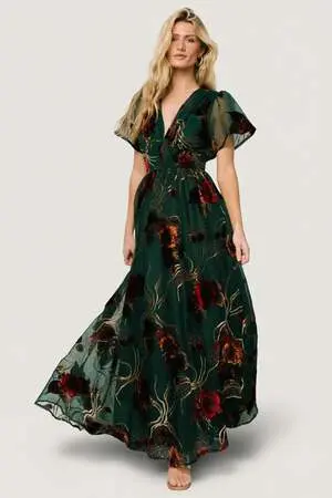 XH TEXTILES Valen Maxi Dress - Jade Multi