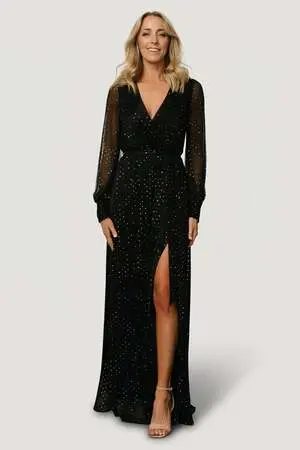 XH TEXTILES Abigail Sparkle Gown - Twilight