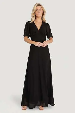 XH TEXTILES Esti Maxi Dress - Black