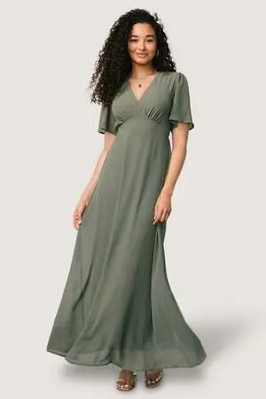 XH TEXTILES Esti Maxi Dress - Dark Sage