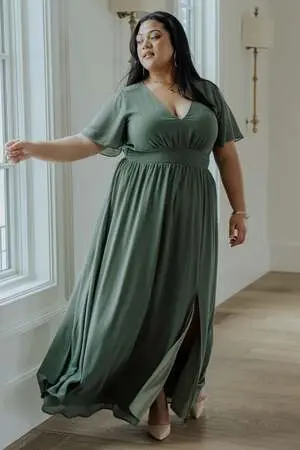 XH TEXTILES Ramona Maxi Dress - Dark Sage