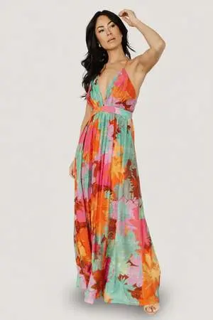 POLAGRAM Miramar Maxi Dress - Multi Print