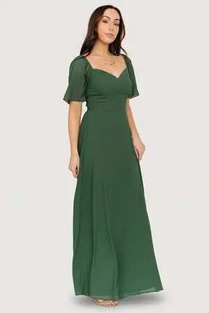 XH TEXTILES Sierra Sweetheart Maxi Dress - Evergreen