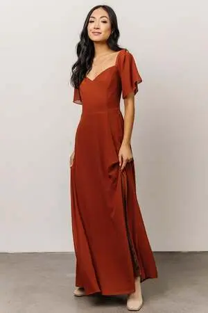 XH TEXTILES Sierra Sweetheart Maxi Dress - Spice
