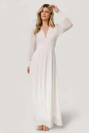 XH TEXTILES Olivia Maxi Dress - White