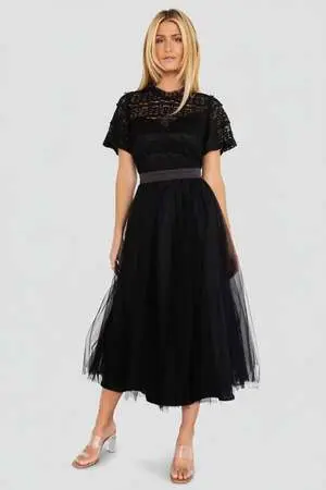 MABLE Darcy Tulle Midi Dress
