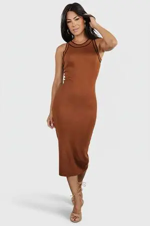 BLU PEPPER Tove Knit Tank Midi Dress