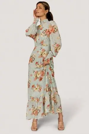 XH TEXTILES Luciana Maxi Dress - Sage Multi