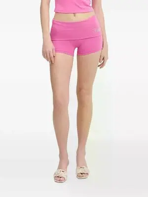 Juicy Couture Rhinestone-logo Mini Shorts - Pink