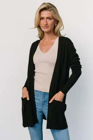 TEA N ROSE Edison Cardigan - Black