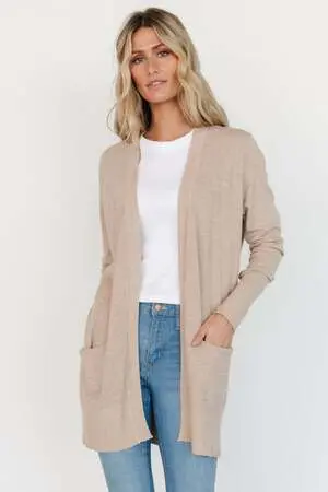 TEA N ROSE Edison Cardigan - Oatmeal