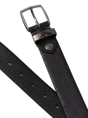 Paul & Shark Embossed Leather Belt