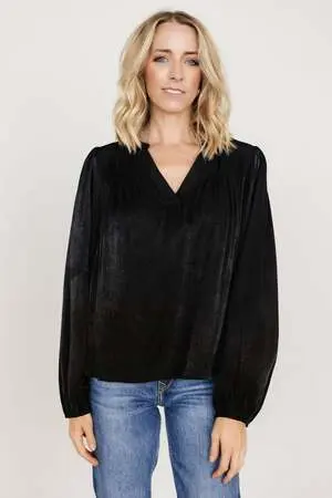 IN FEBRUARY Alina Blouse - Black